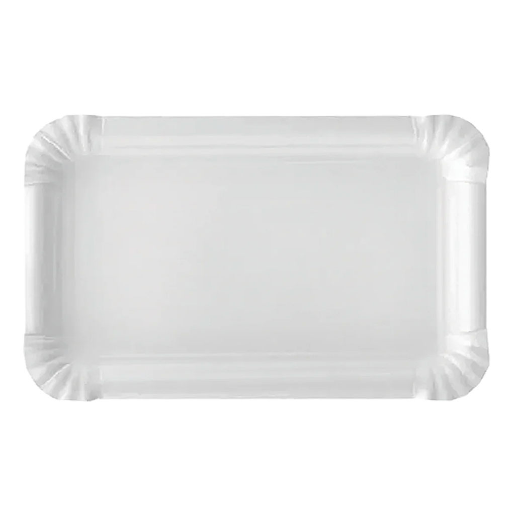 Zart Paper Plates Rectangle White - Pack of 50