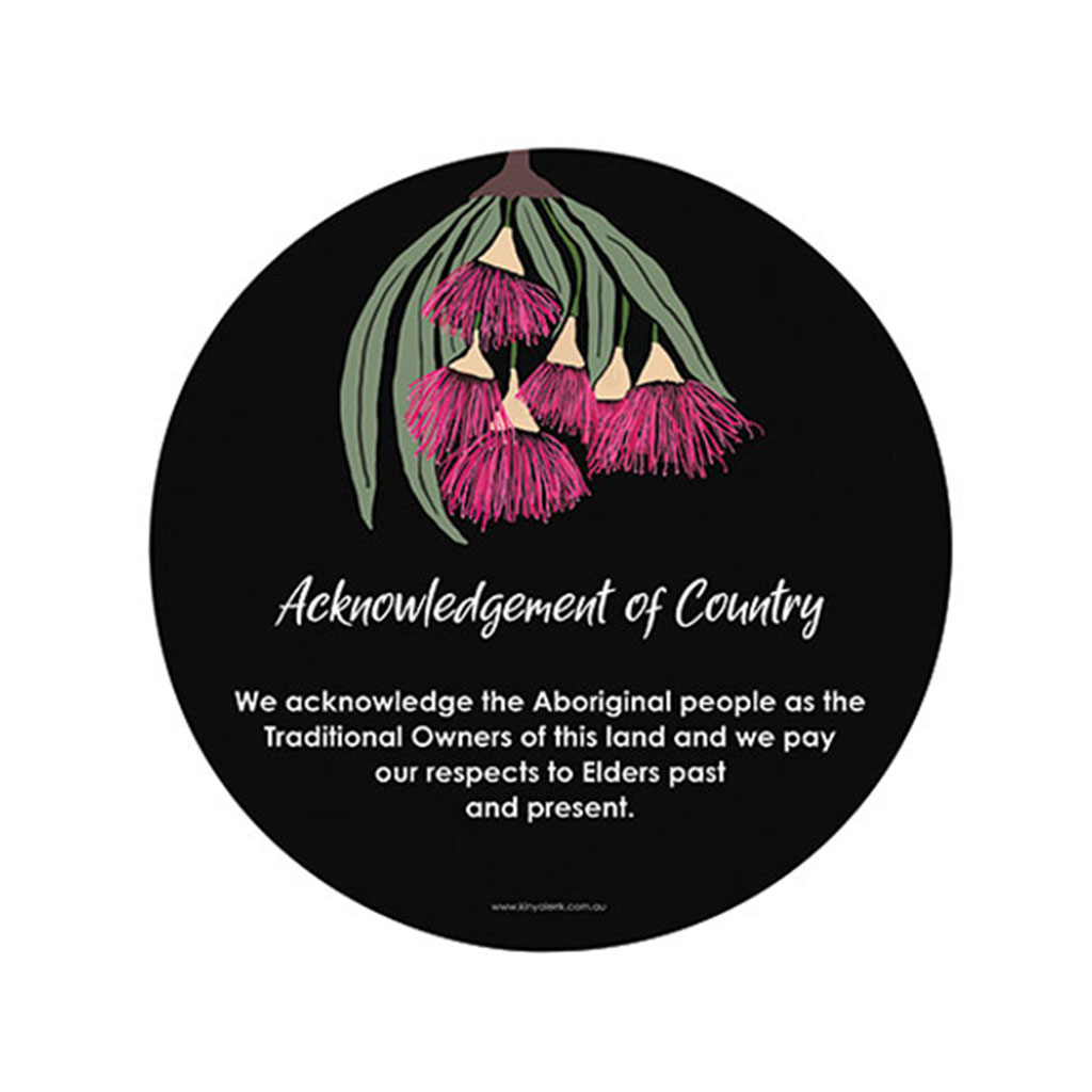 Acknowledgement Plaque 28cm Yellow Gum