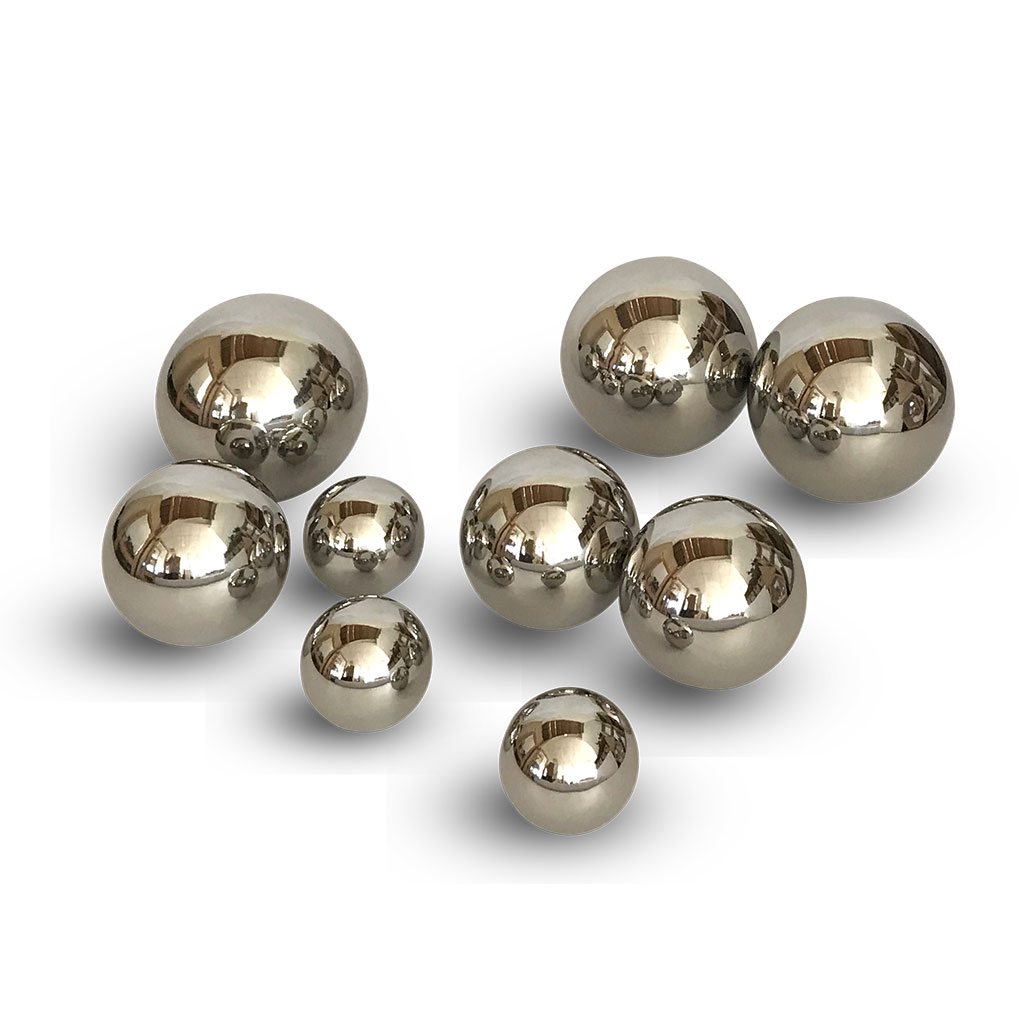 Silver Stainless Steel Balls - Set of 9