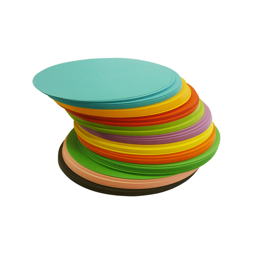 Circles Paper Assorted Colours - 12cmD - 500 Sheets