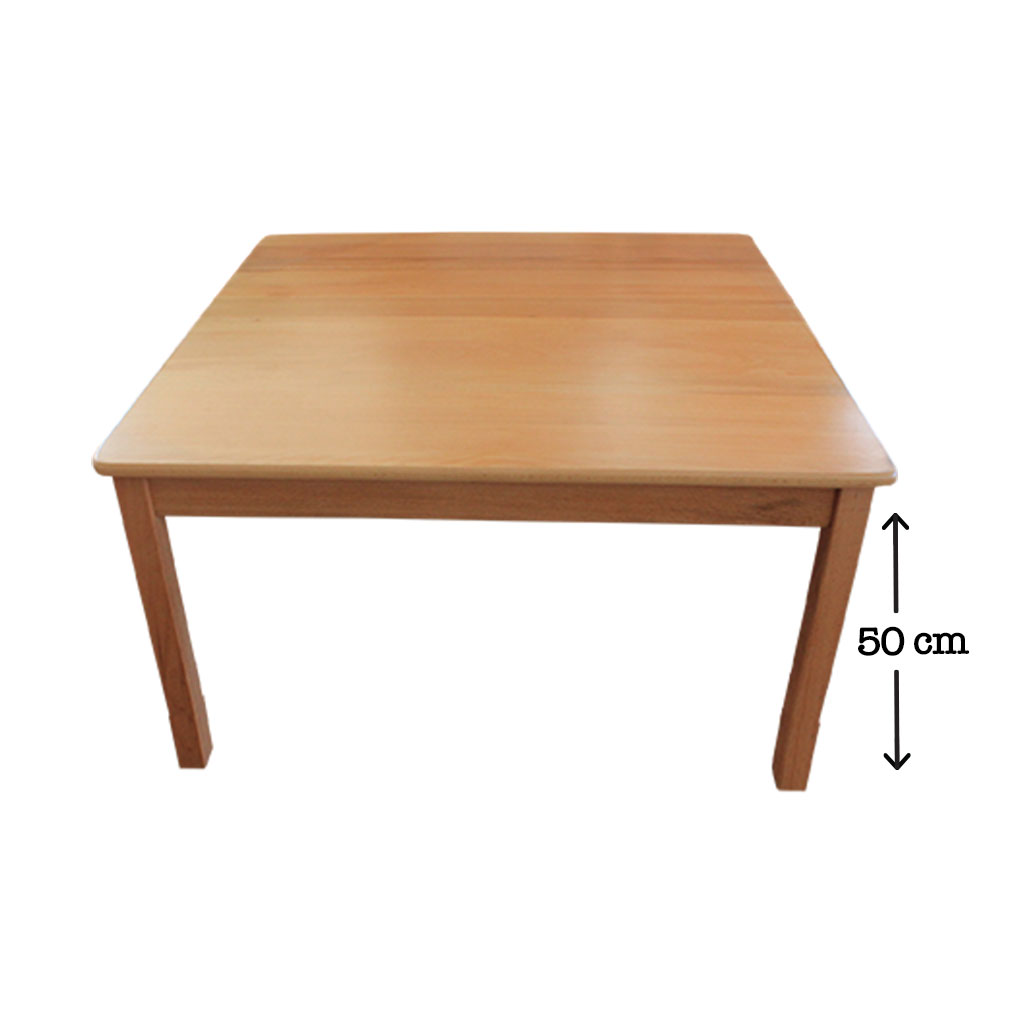 Hardwood Large Square Table 50 cm