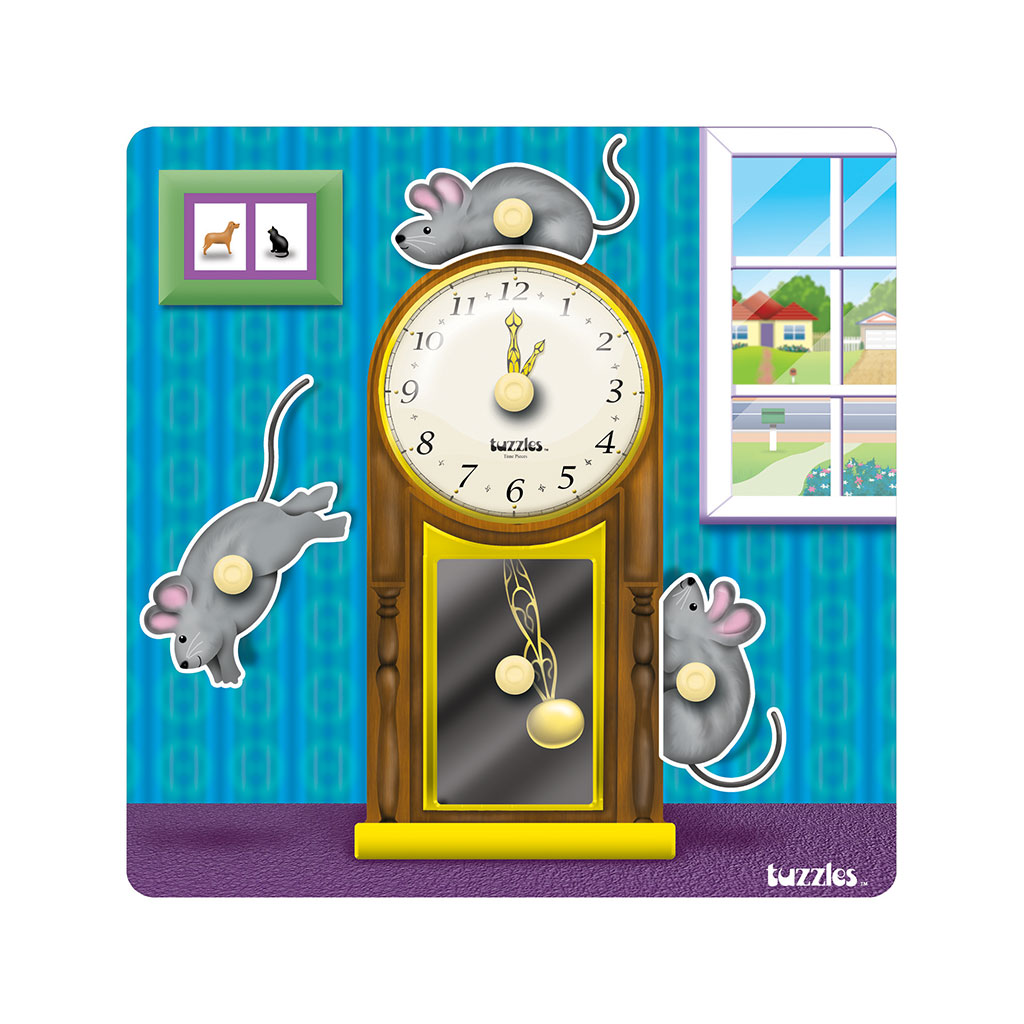 Tuzzles Hickory Dickory Dock Knob Puzzle